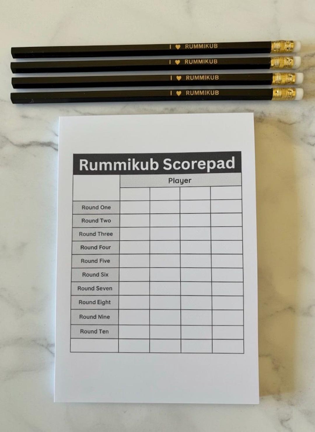 Rummikub Scorepad With Personalized Pencils | Family Game Night ...