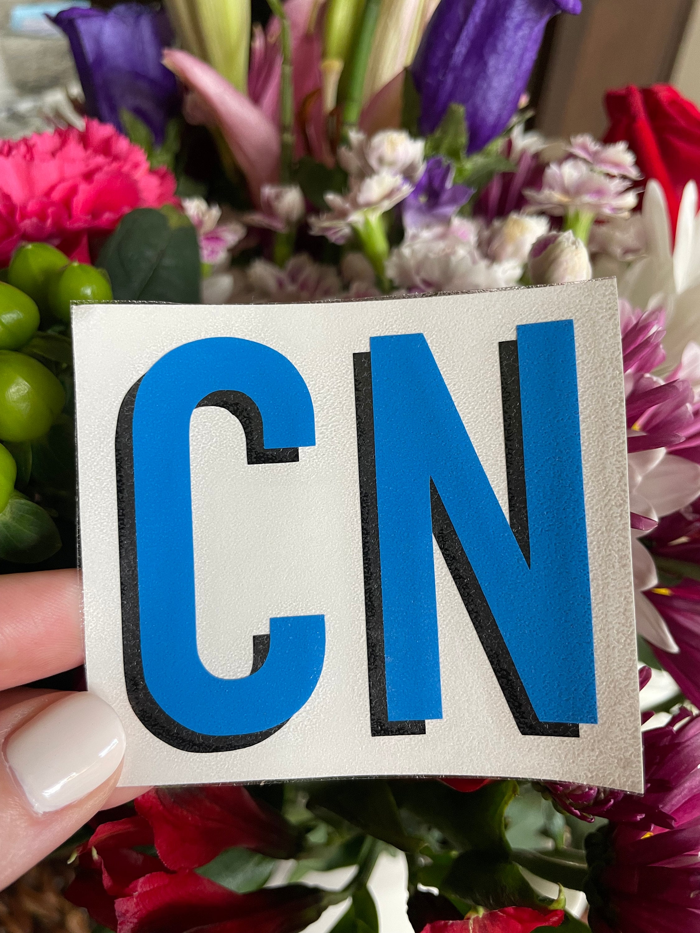 Double Layer Monogram Vinyl Decal Two Color Vinyl Shadow Block Monogram ...