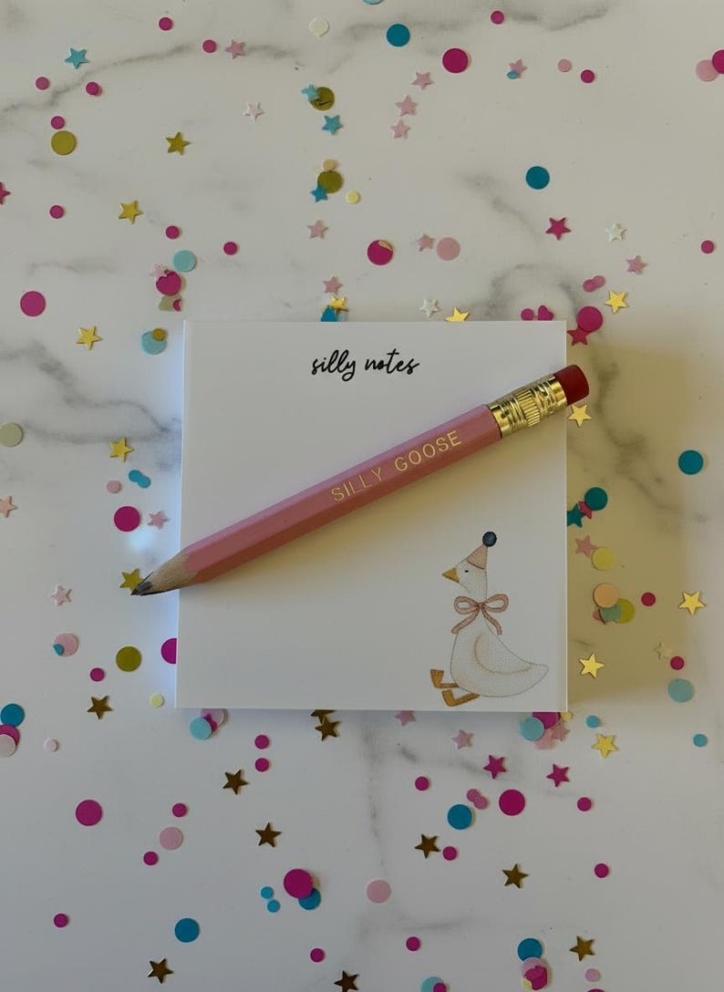 Personalized Silly Goose Golf Pencils With Notepads | Party Favor Set ...