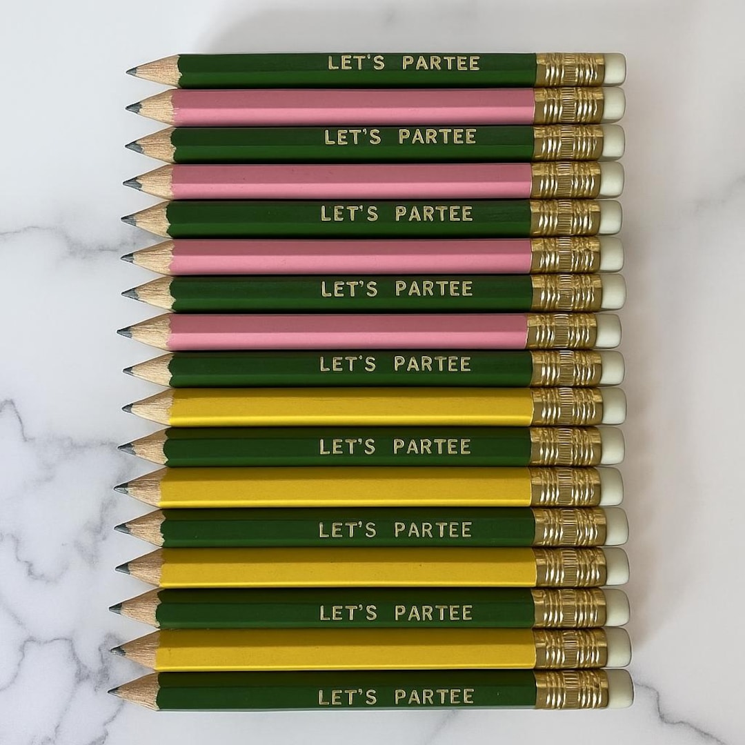 Personalized Golf Pencils: Custom Foil Stamped Party Favors - Etsy