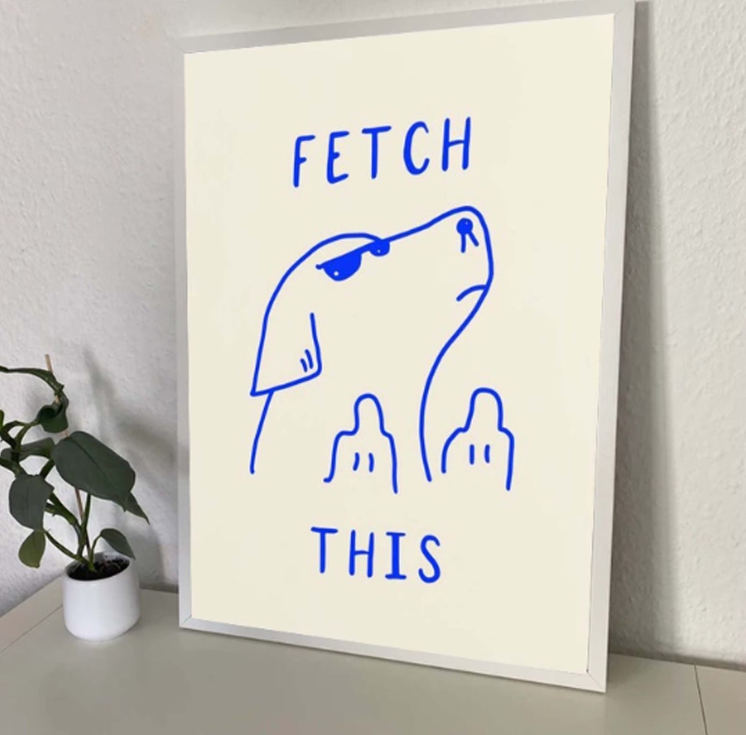 Fetch This Dog Poster - Etsy