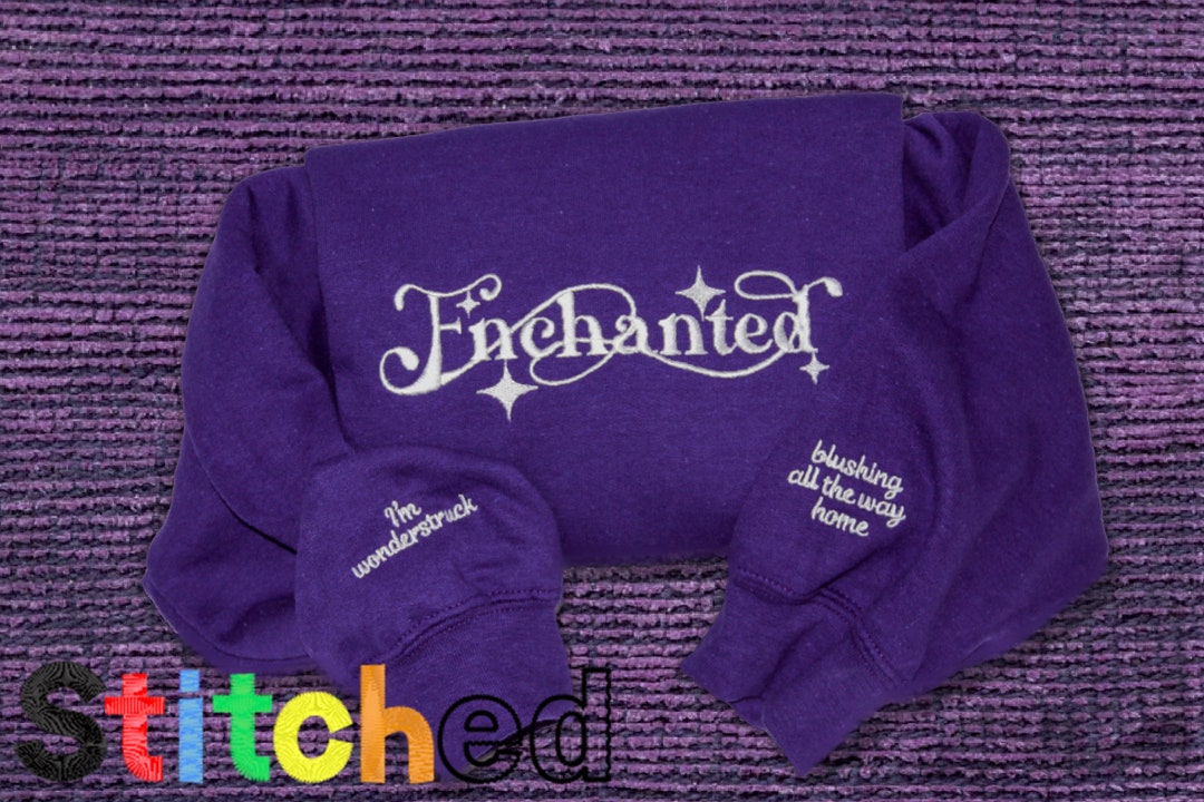 Custom-colored Enchanted Embroidered Sweater - Hoodie, "i'm ...