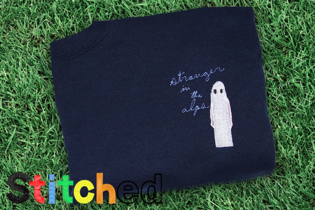 Stranger in the Alps Ghost Themed Sweatshirt - Custom Embroidered ...