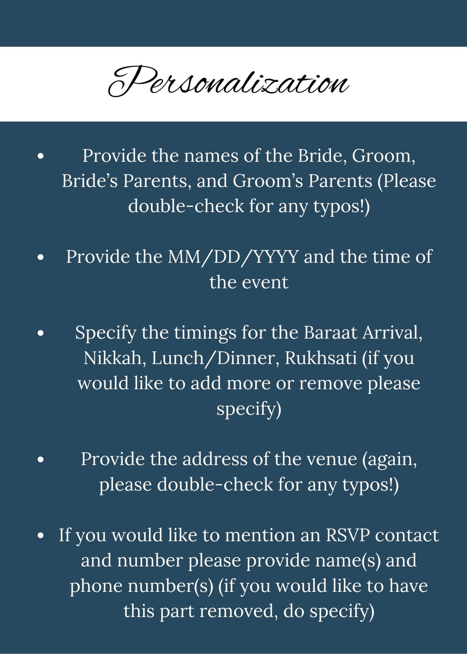 Personalized Muslim Wedding Invitation, Islamic Wedding, Digital Baraat ...