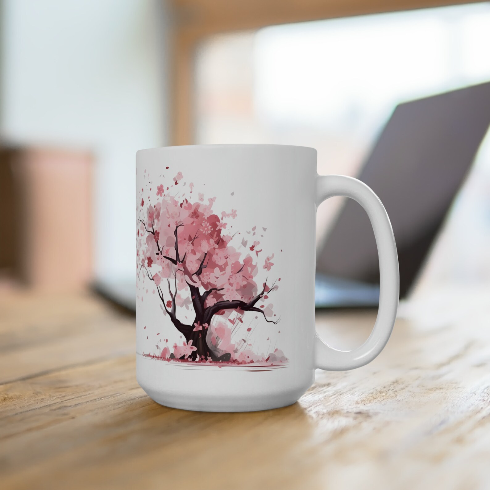 Cherry Blossom Coffee Mug, Tree Tea Cup, Large Mug, Nature Lover Gift ...