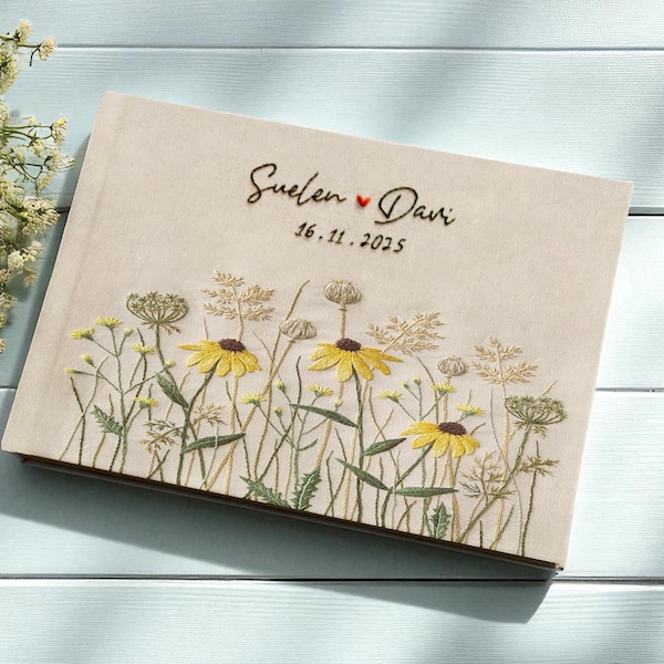 Sunflower Guest Book - Etsy