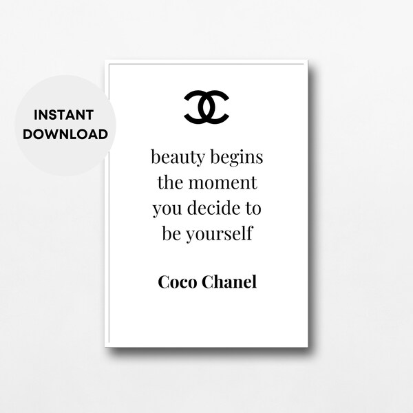 Printable Wall Art of Chanel Logo - Etsy
