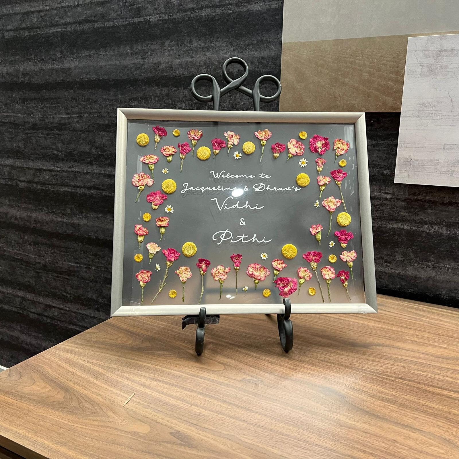 Pressed Flower Custom Wedding Sign - Etsy