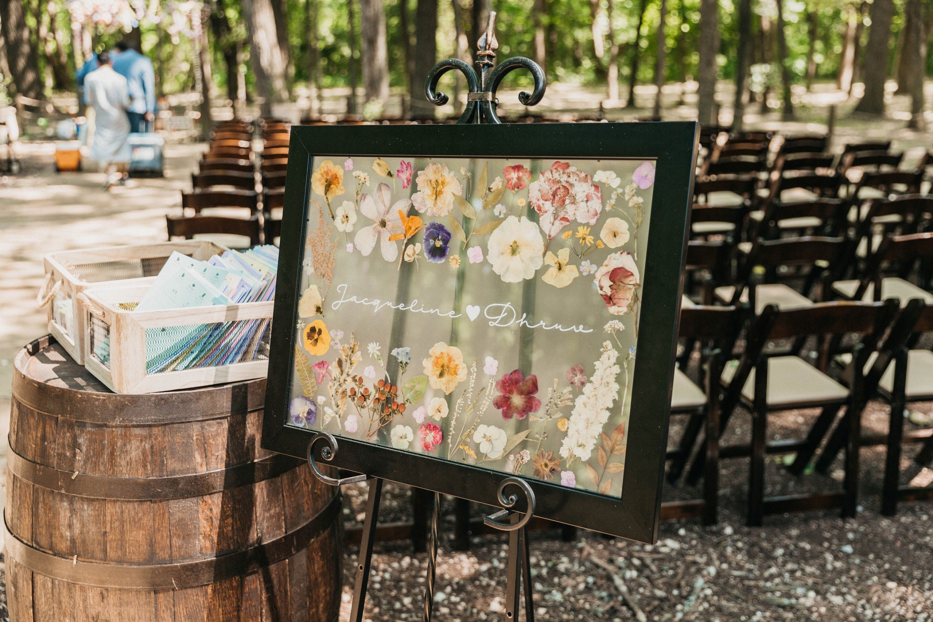 Pressed Flower Custom Wedding Sign - Etsy