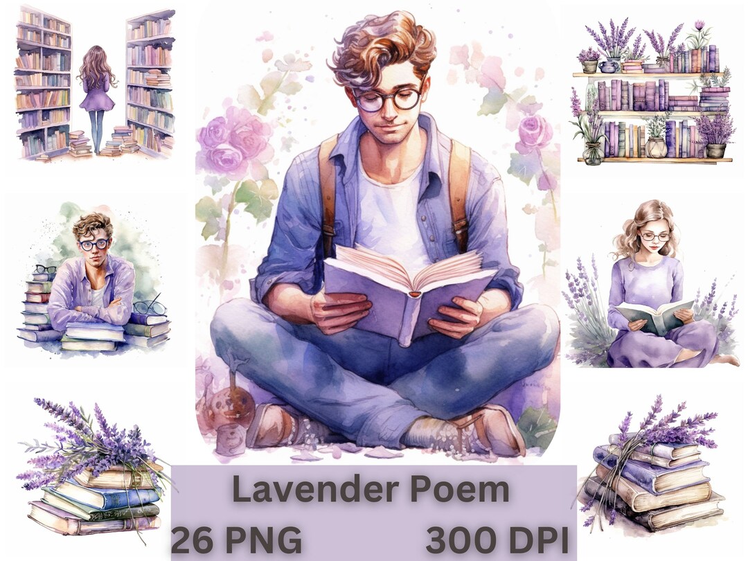 26 PNG Lavender Poem Clipart, Journaling Clipart, Beautiful Girl ...