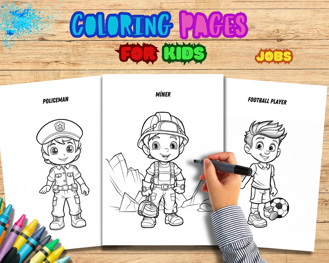 21 Jobs Printable Digital Coloring Pages Made for Kids Perfect Kids ...