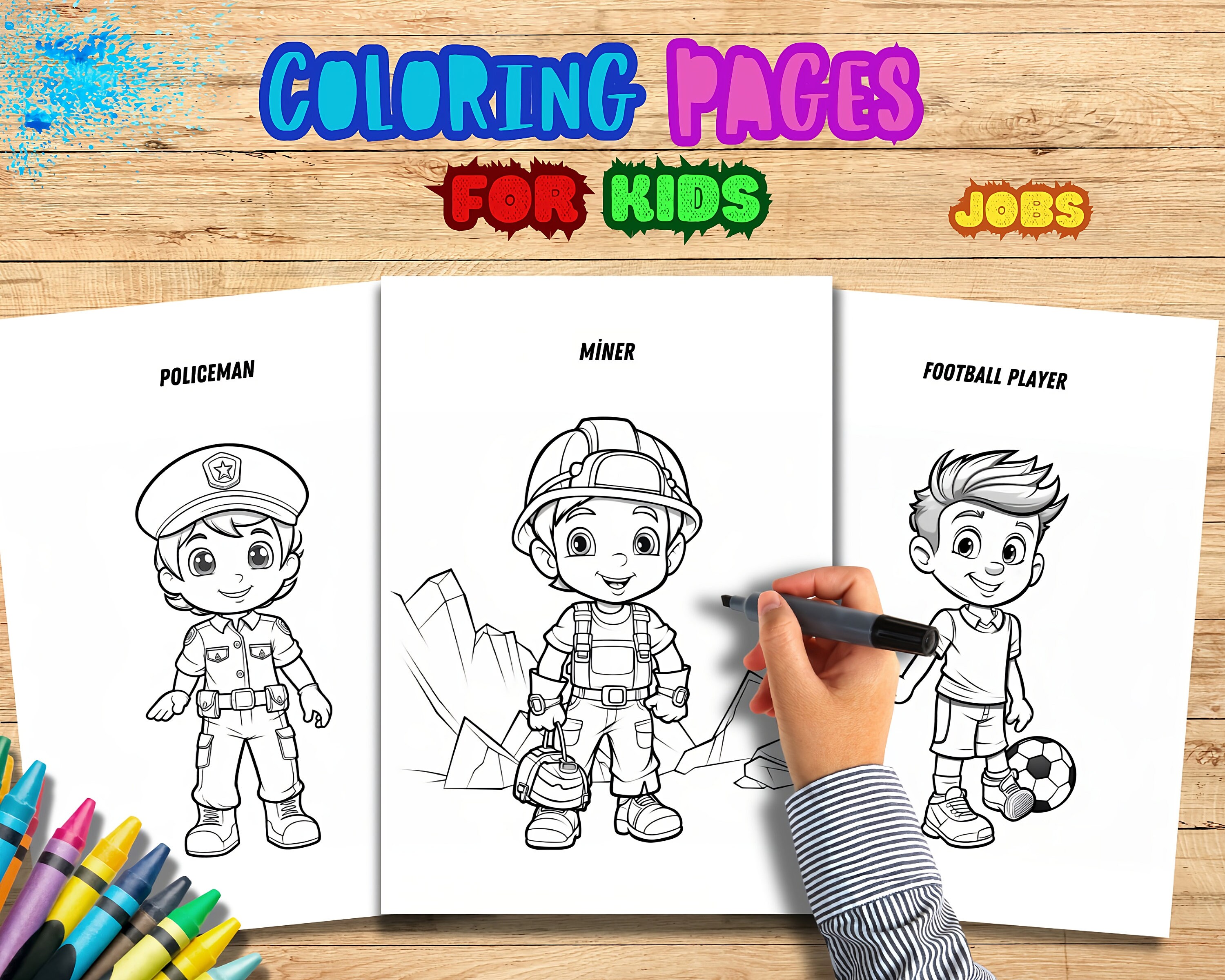 21 Jobs Printable Digital Coloring Pages Made for Kids Perfect Kids ...