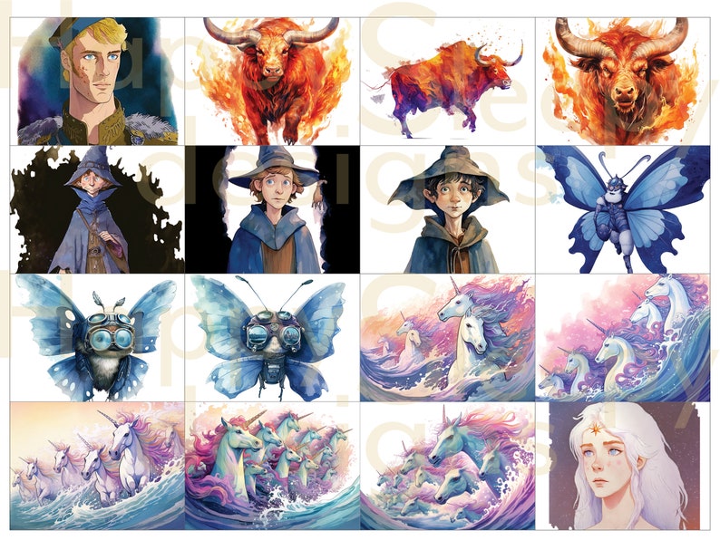 50 Legendary Mythical Images of the Last Unicorn Lore digital Download ...