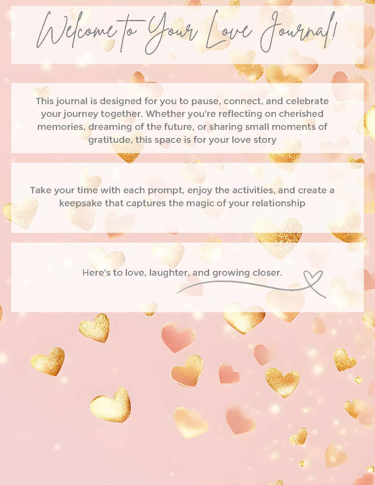Our Love Story Couple Journal, Valentines Couple Journal, Valentines ...