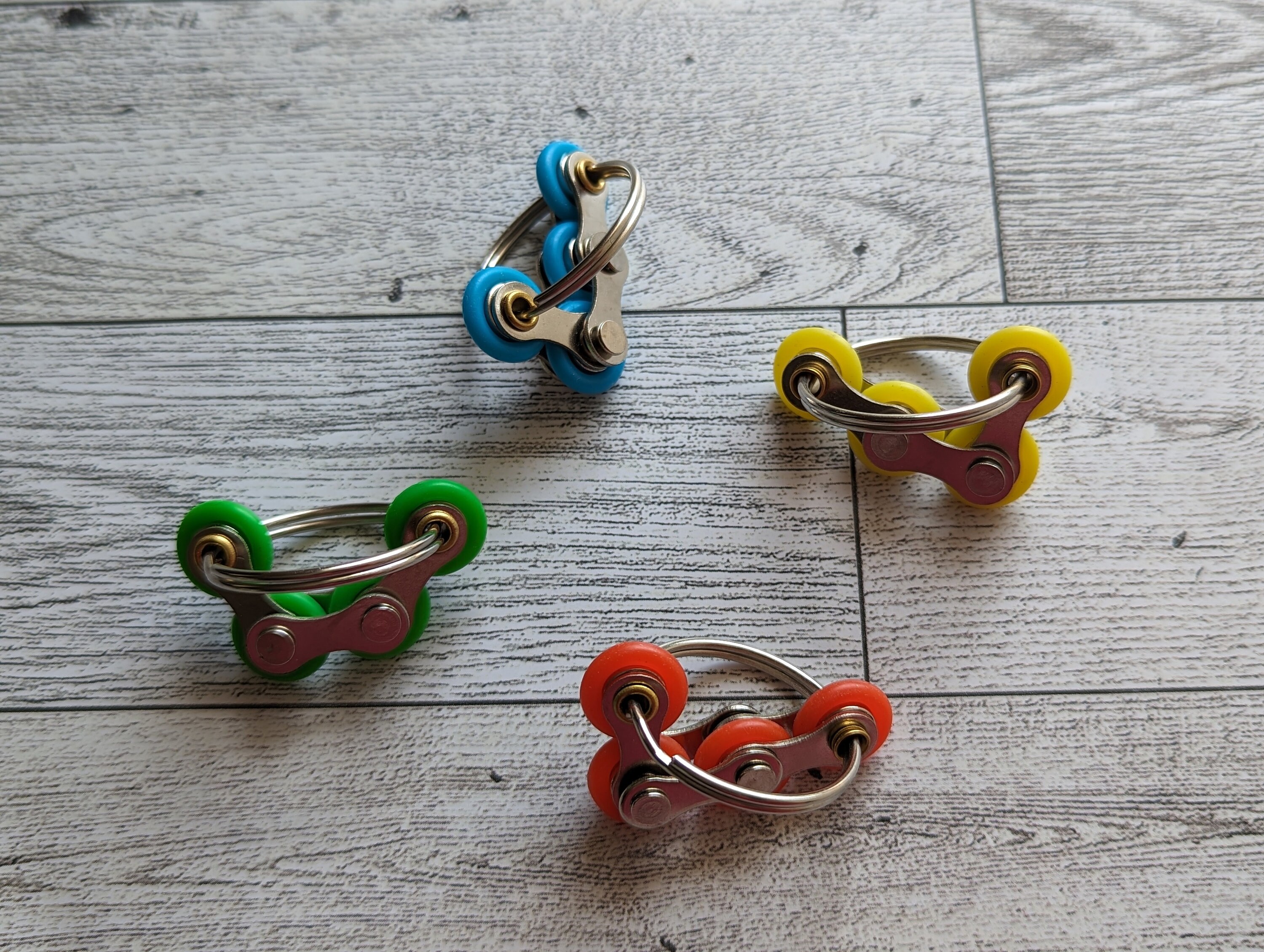 Set of 3 Roller Chain Fidget Toy, Stress Reducer, Bike Chain Fidget Toy ...