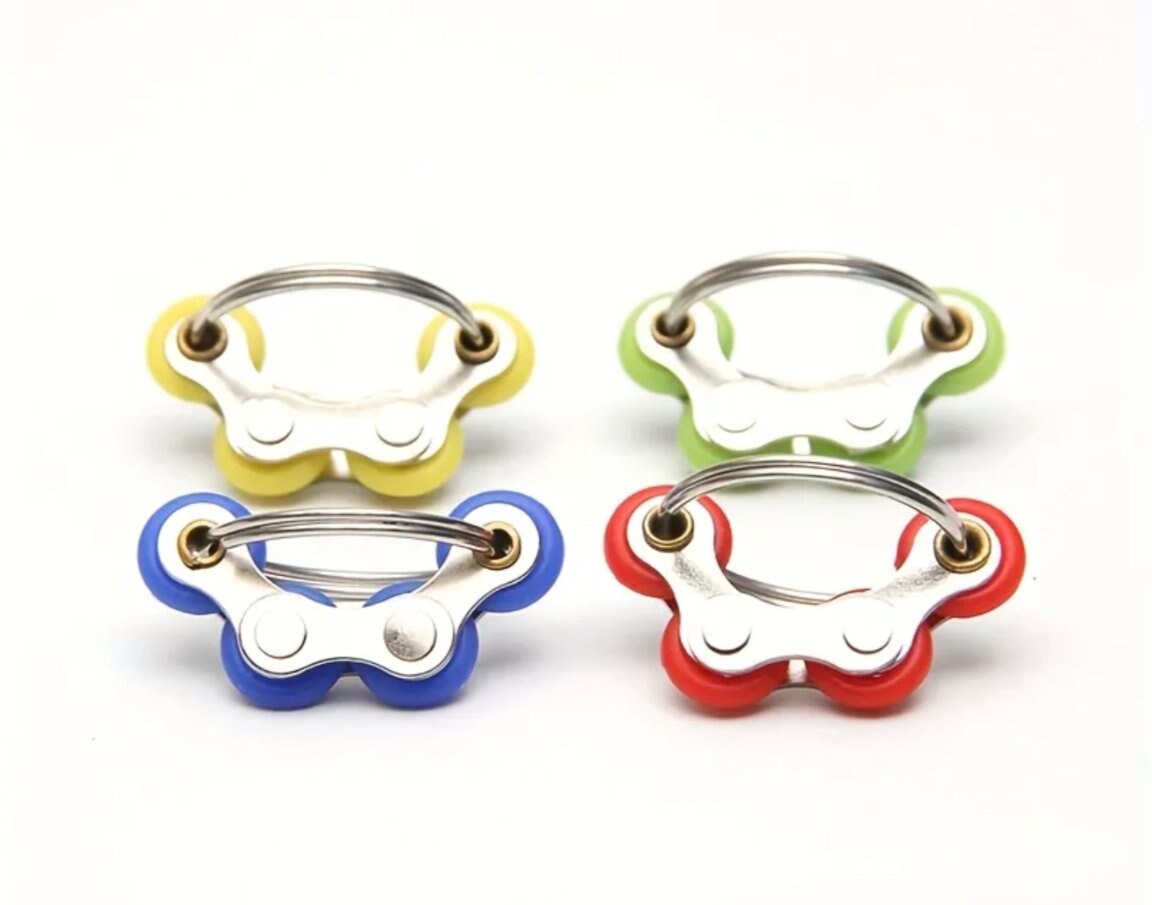 Set of 3 Roller Chain Fidget Toy, Stress Reducer, Bike Chain Fidget Toy ...
