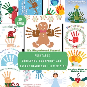 Christmas Handprint Craft Bundle, Christmas Handprint Art, DIY Craft ...