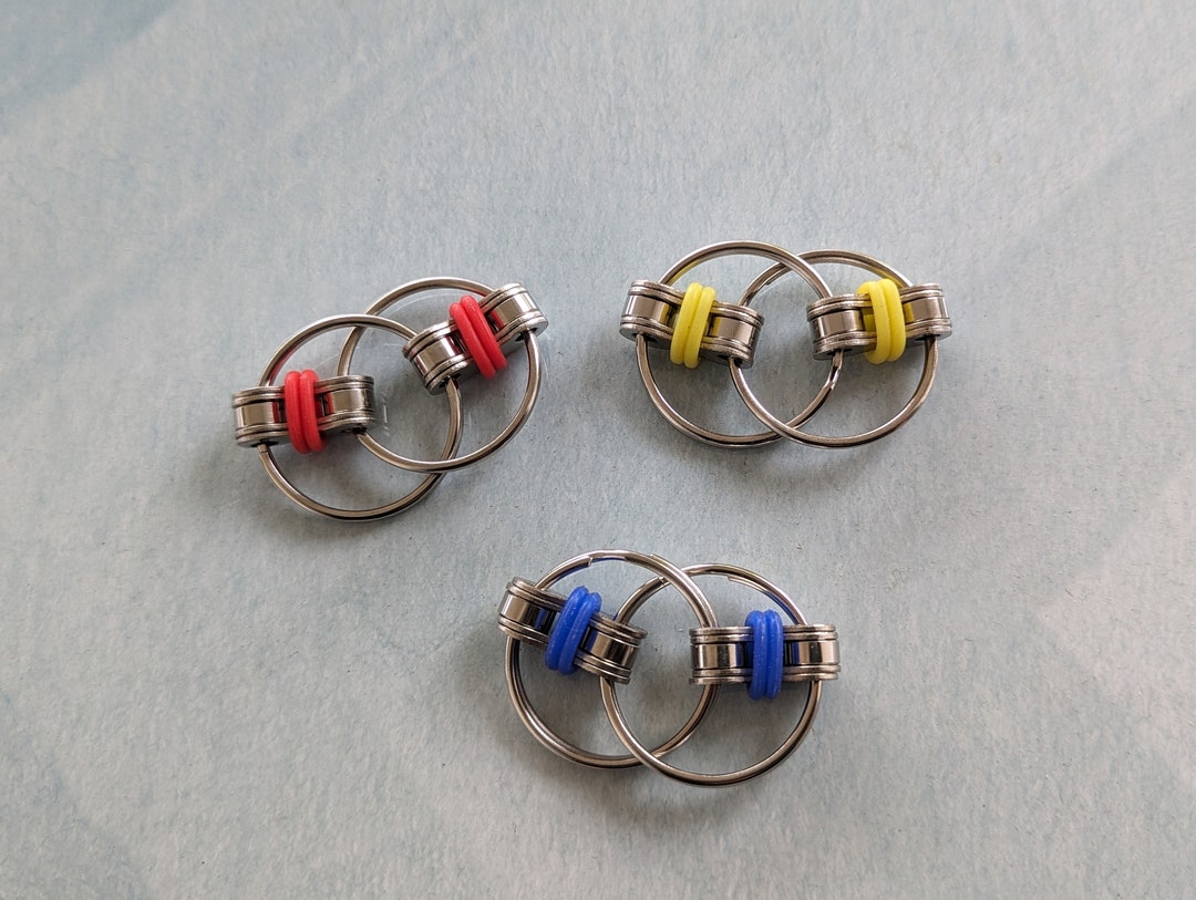 Set of 3 Roller Chain Fidget Toy, Stress Reducer, Bike Chain Fidget Toy ...