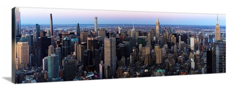 Magical Manhattan Skyline at Dusk Frame Art Photography - Etsy