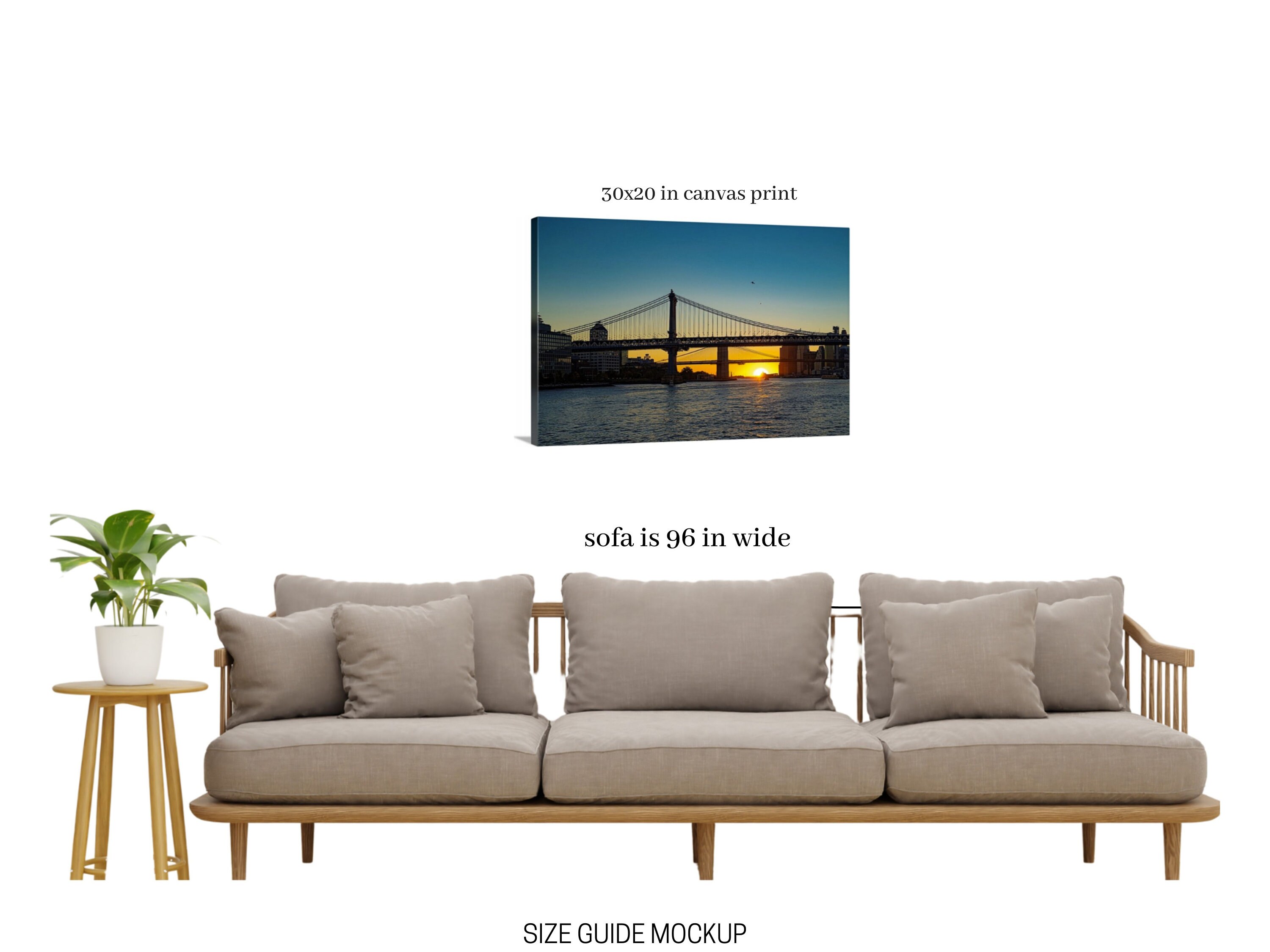 Manhattan Bridges at Sunset Wall Art Photography - Etsy