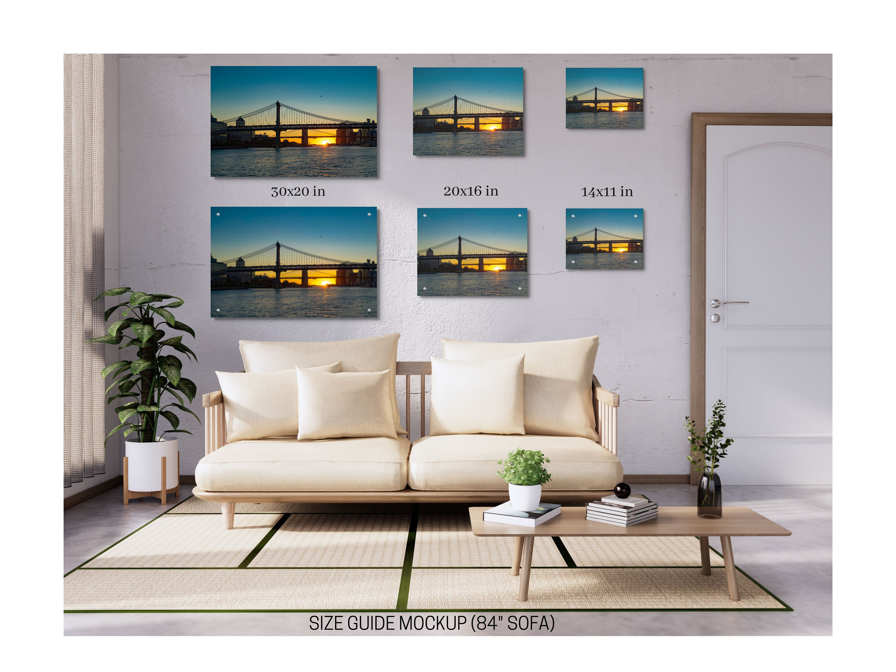 Manhattan Bridges at Sunset Wall Art Photography - Etsy