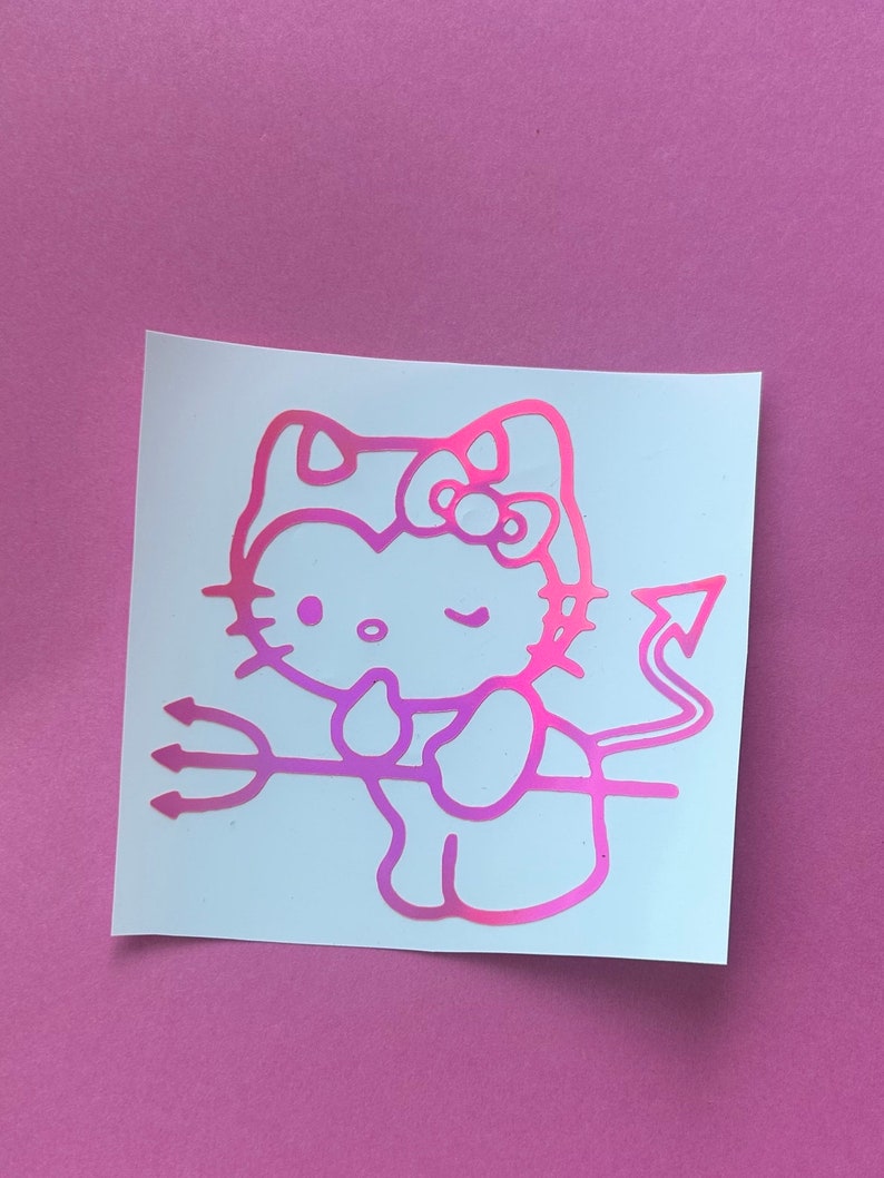Free Shipping Hello Kitty Devil Decal Girl Fun Cute Decal Car Window ...