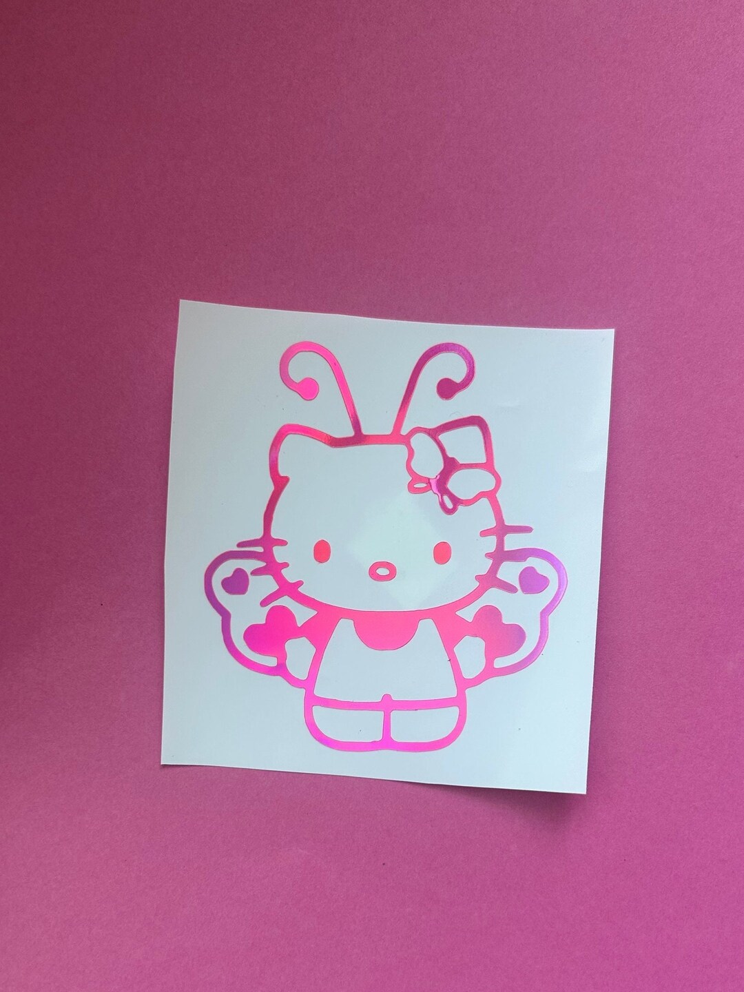 Free Shipping Hello Kitty Butterfly Decal Girl Fun Cute Decal Car ...