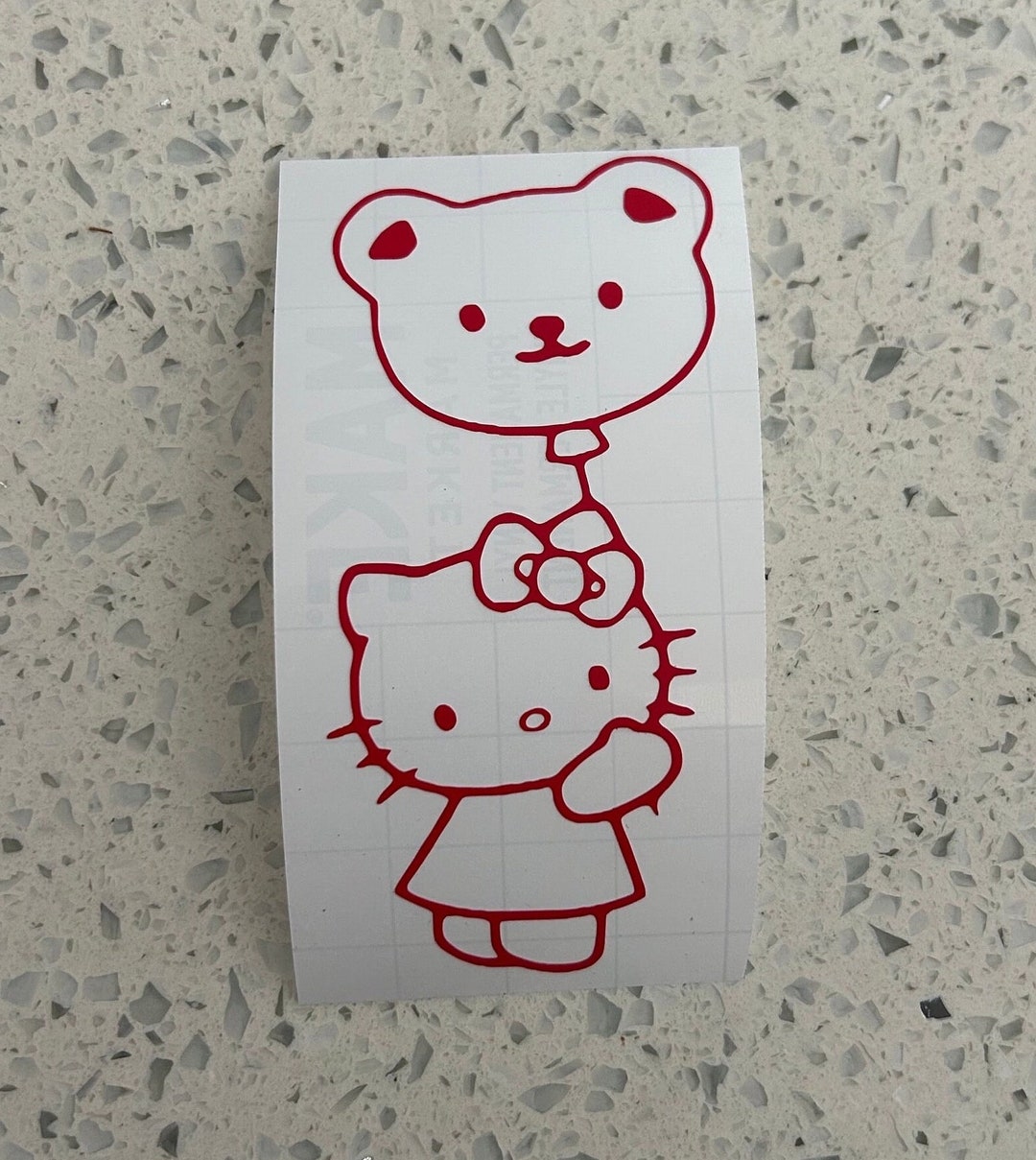 Hello Kitty Balloon Decal Girl Fun Cute Decal Car Window Mirror Laptop ...