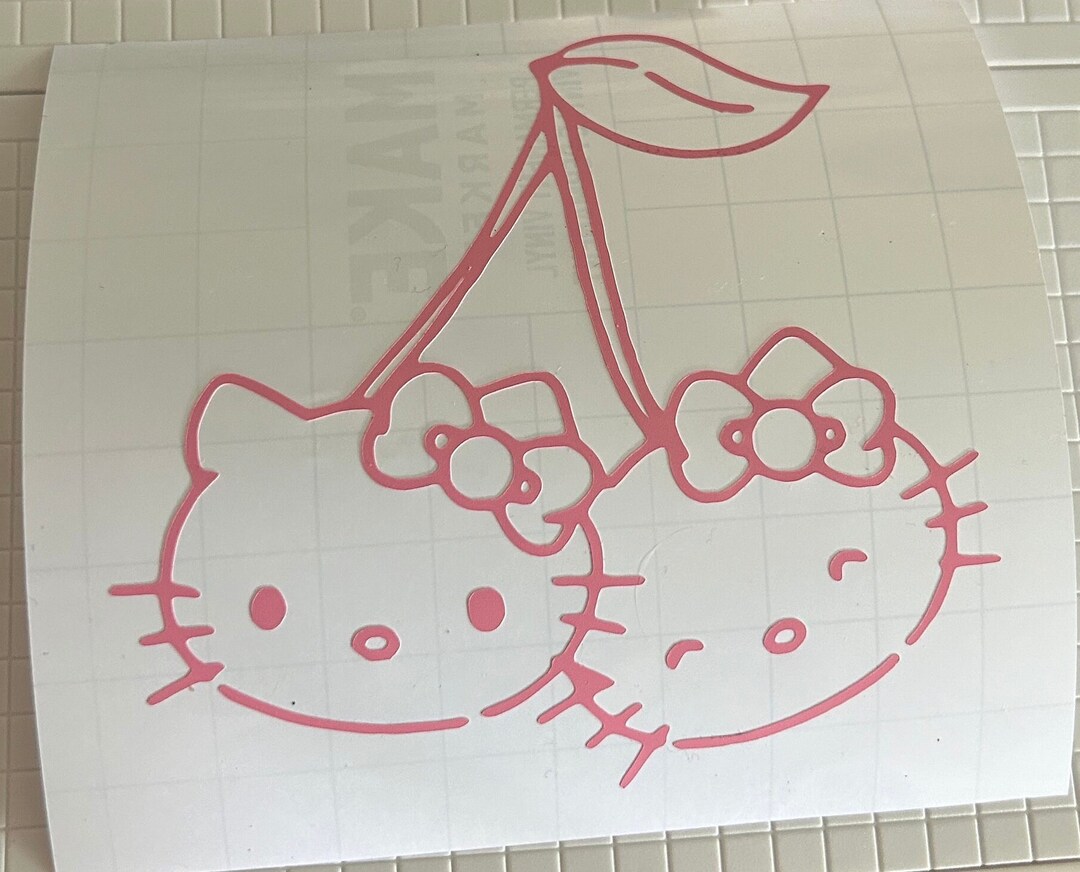 Free Shipping Hello Kitty Cherrys Decal Girl Fun Cute Decal Car Window ...
