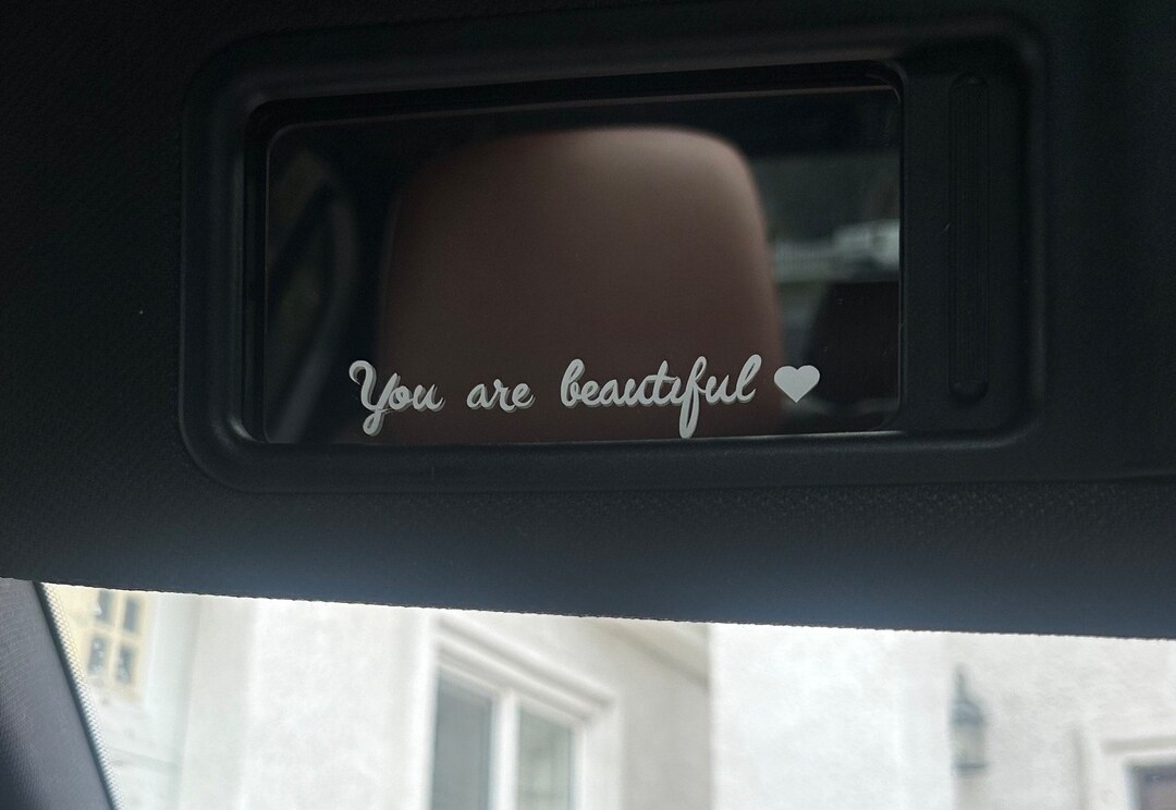You Are Beautiful Mirror Sticker Decal Car Accessories Positive ...