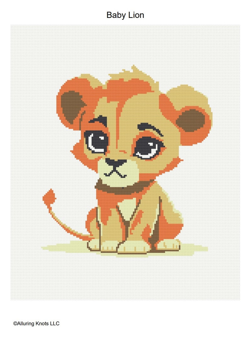 Crochet Pattern Graph for Graphgan Baby Lion - Etsy