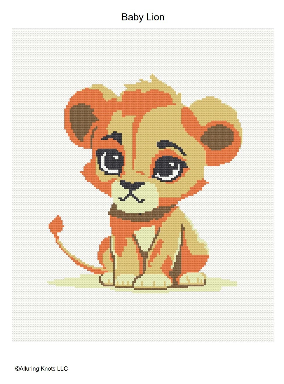 Crochet Pattern Graph for Graphgan Baby Lion - Etsy
