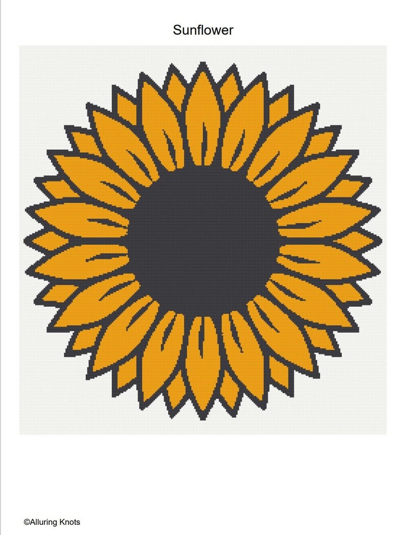 Crochet Pattern Graph for Graphgan Sunflower - Etsy