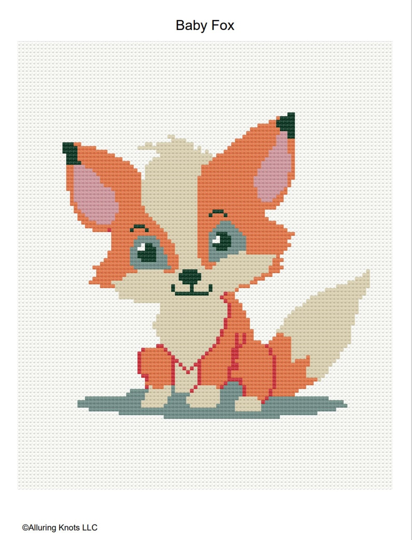 Crochet Pattern Graph for Graphgan Baby Fox - Etsy