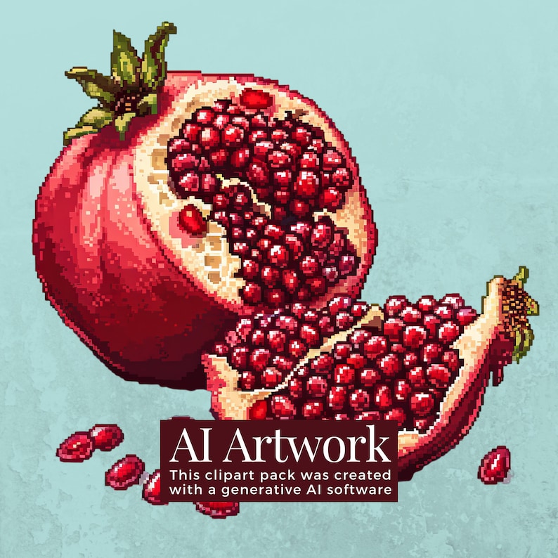 50 Pixel Fruits Clipart Pack INSTANT DOWNLOAD 50 Pixel Art ...