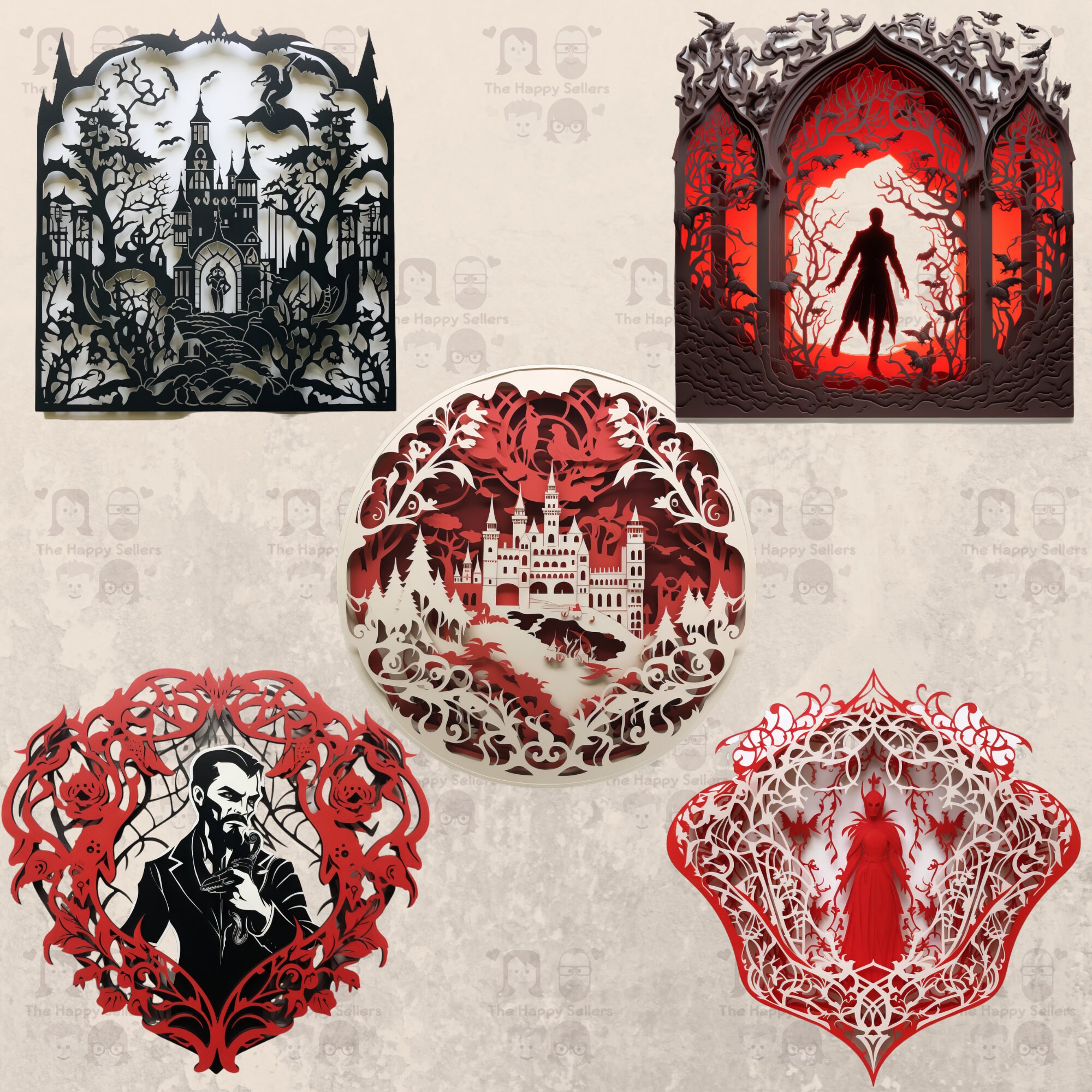 20 Vampires Clipart Pack INSTANT DOWNLOAD 20 Mysterious - Etsy