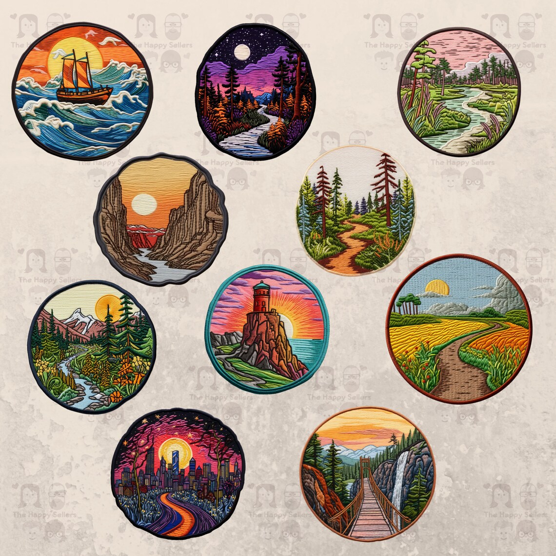 40 Travel Patches Clipart Pack INSTANT DOWNLOAD 40 Adventure-themed ...