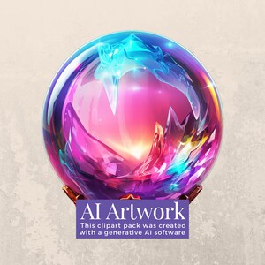40 Magic Crystal Balls Clipart Pack INSTANT DOWNLOAD 40 Crystal Ball ...