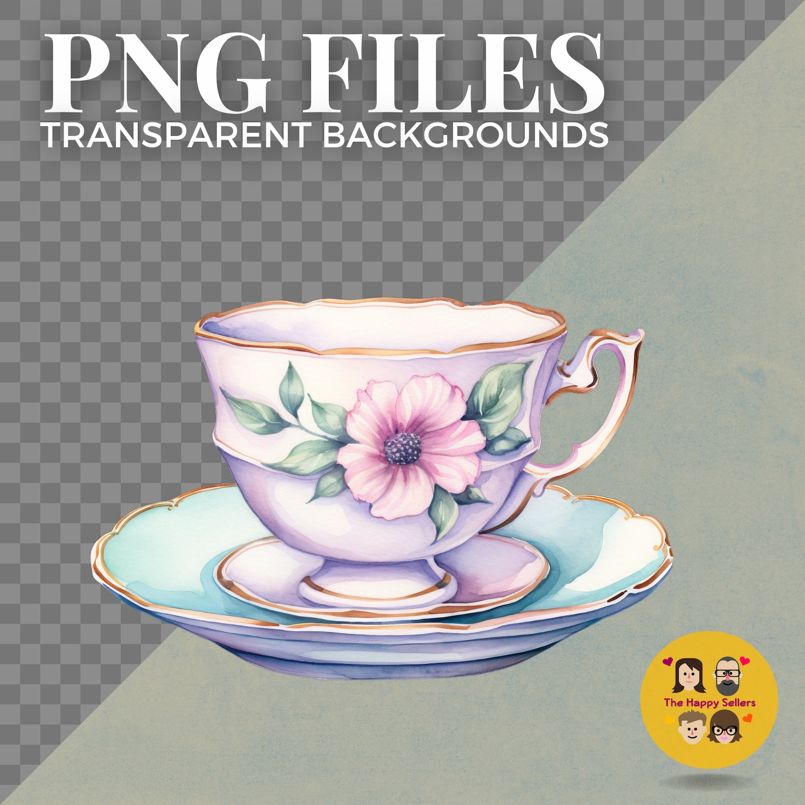 10 Fancy Tea Cups Clipart Pack INSTANT DOWNLOAD 10 Elegant Tea Cup ...