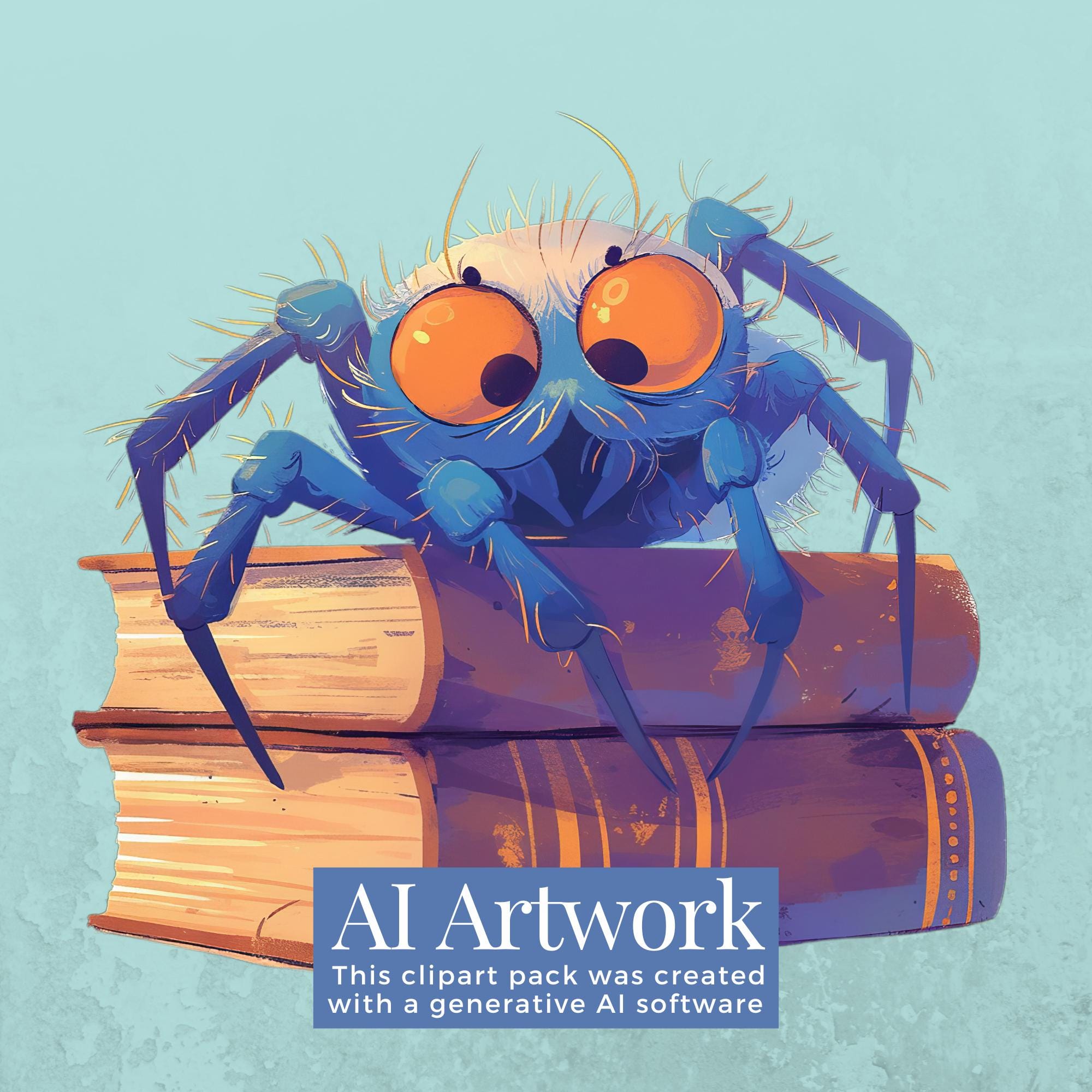 55 Cute Spiders Clipart Pack INSTANT DOWNLOAD 55 Adorable Illustrations ...