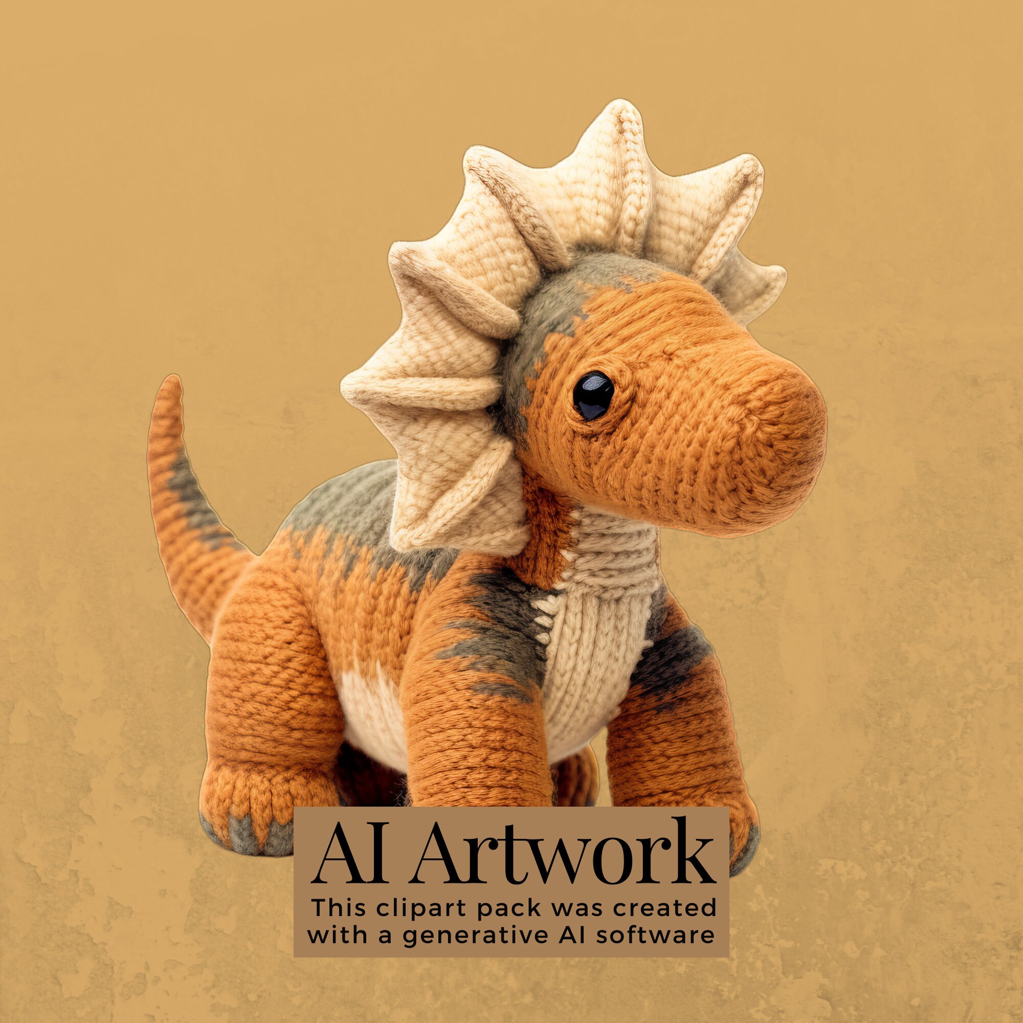 20 Yarn Dinosaurs Clipart Pack INSTANT DOWNLOAD 20 Playful Yarn ...