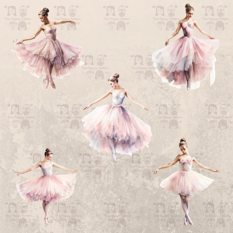 20 Ballerinas Clipart Pack INSTANT DOWNLOAD 20 Elegant Dancer ...