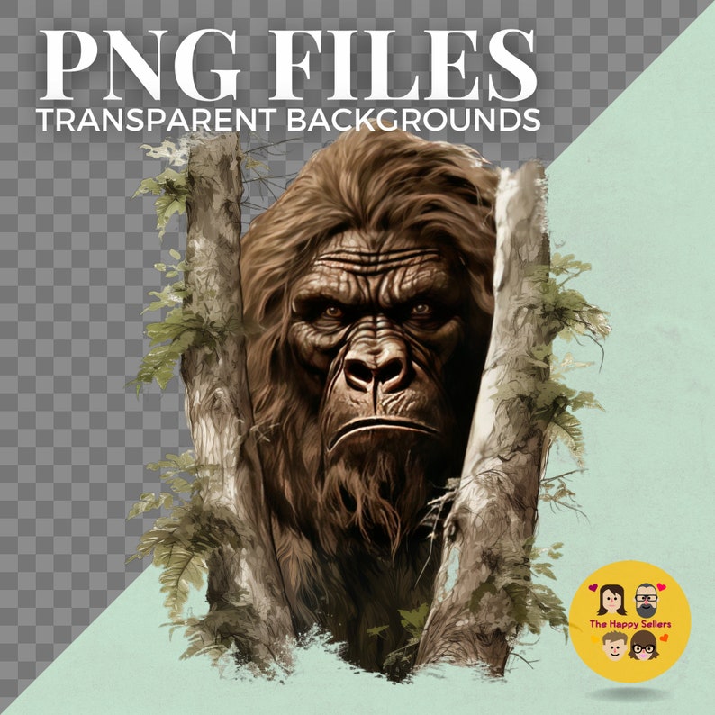 50 Bigfoot Clipart Pack INSTANT DOWNLOAD 50 Sasquatch Illustrations ...