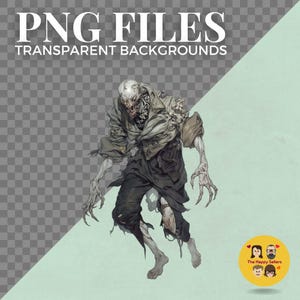 50 Ghouls Clipart Pack INSTANT DOWNLOAD 50 Spooky Ghoul Illustrations ...