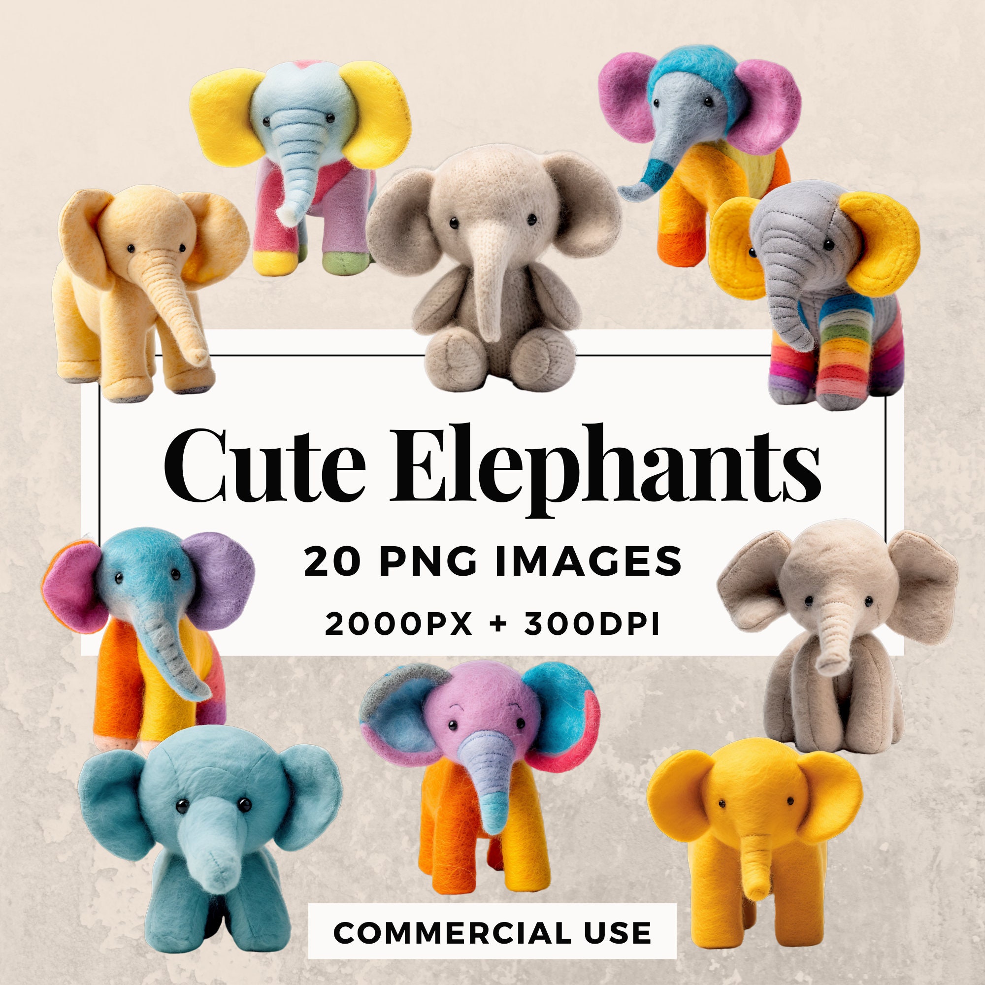 20 Cute Elephants Clipart Pack INSTANT DOWNLOAD 20 Adorable - Etsy