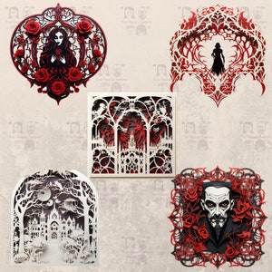 20 Vampires Clipart Pack INSTANT DOWNLOAD 20 Mysterious Vampire ...