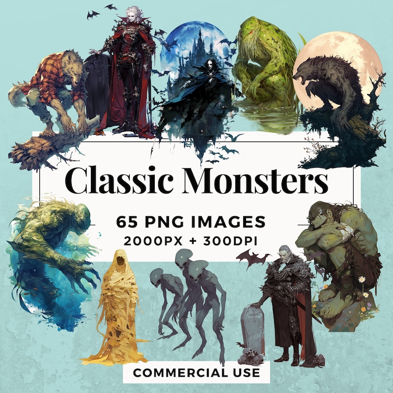 Monster Clip Art - Etsy