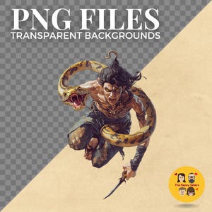 118 Snake People Fantasy Clipart Bundle - Instant Download, PNG Images ...