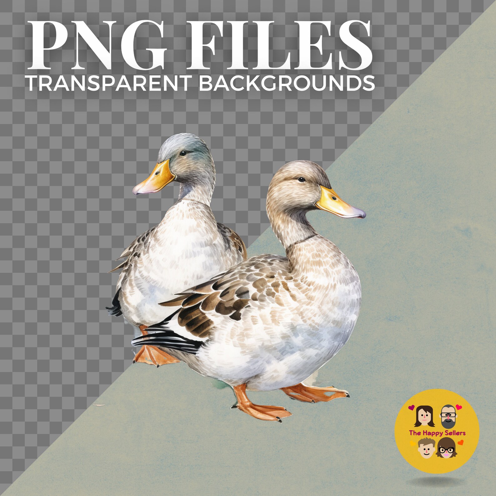 10 Watercolor Farm Animals Clipart Pack Instant Download, PNG Images ...