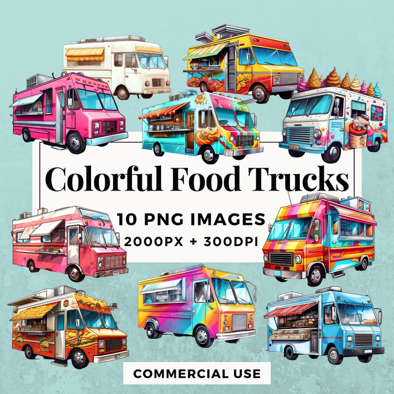 Food Truck Clipart - Etsy